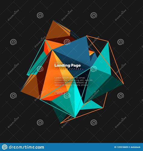 Polygonal Geometric Design Abstract Shape Made Of Triangles Trendy Background Stock Vector