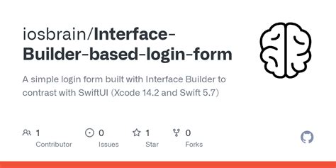 Github Iosbraininterface Builder Based Login Form A Simple Login