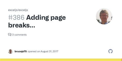 Adding Page Breaks Issue Exceljs Exceljs GitHub