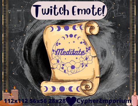 Cute Witchy Twitch Stream Emote Youtube Emote Discord Emote Instant Download Etsy Discord