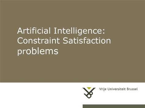 Artificial Intelligence Constraint Satisfaction Problems Ppt Download