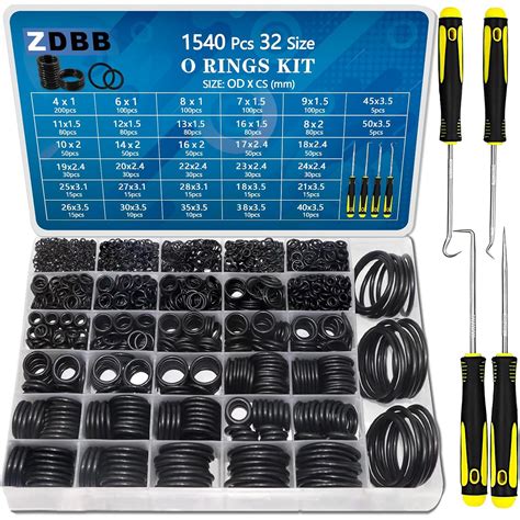 Zdbb 32 Taille 1540 Pcs O Anneaux Kit Dassortiment Métrique Nitrile