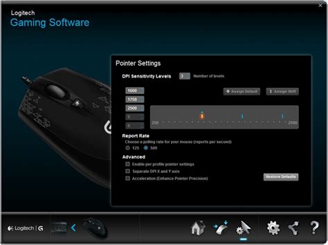 Configure G90 Pointer Settings With Logitech Gaming Software Logitech