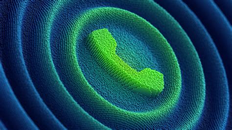 미래 지향적인 네온 물결 모양의 픽셀화된 배경에서 전화를 받기 위한 전화 버튼 오는 전화 3d 렌더링 아이콘에 대한 스톡 사진 및 기타 이미지 Istock