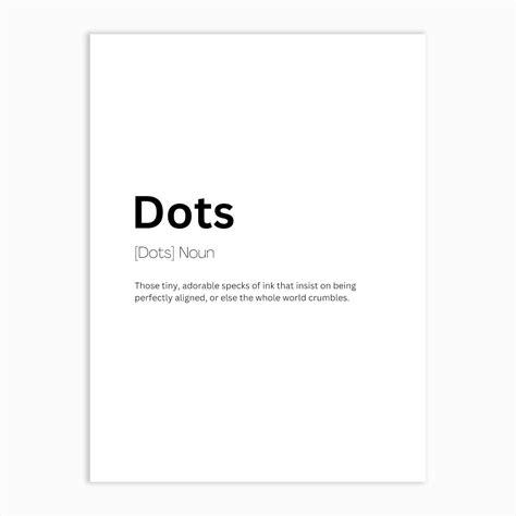 Dots Definition Meaning Art Print By Kaigozen Fy