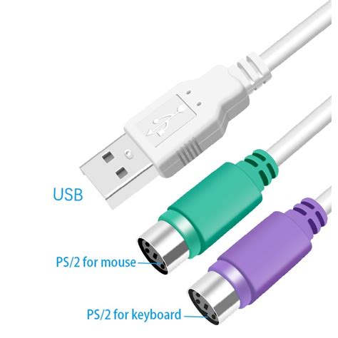 USB To PS Keyboard And Mouse Adapter USB Male To Ps Female USB Male To Round Mouse And