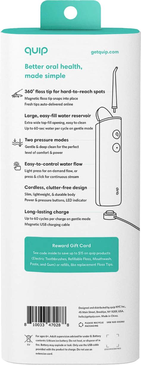 Best Buy Quip Water Flosser Copper 920 00202