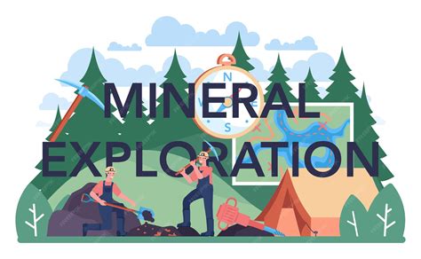 Premium Vector Mineral Exploration Typographic Header Mining And Natural Resources Extraction