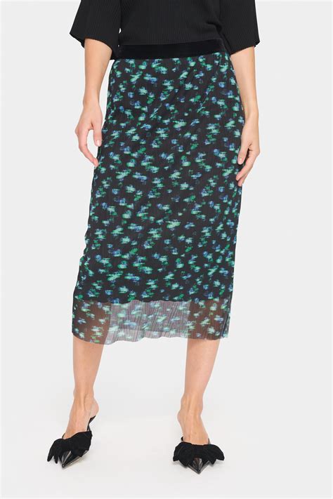 Skirts Haliejadesz Printed Mesh Midi Skirt Saint Tropez