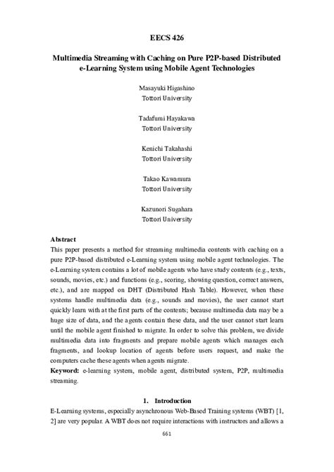 Multimedia Streaming With Caching On Pure P2p Based Distributed E