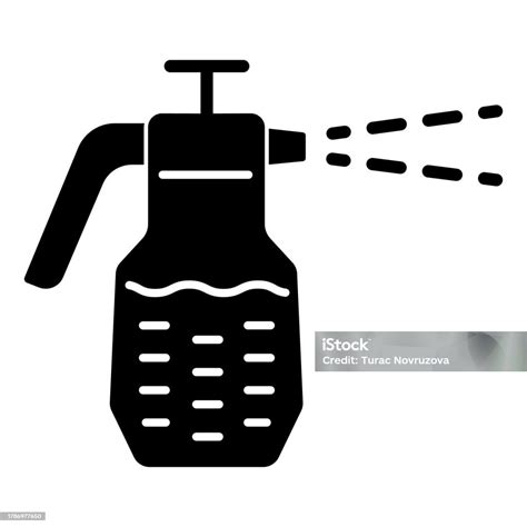 정원 분무기 솔리드 아이콘 정원 및 원예 개념 흰색 배경에 분쇄기 기호 글리프 스타일 모바일 개념 웹 디자인의 스프레이 병 아이콘 벡터 그래픽 가사 집안일에 대한 스톡 벡터
