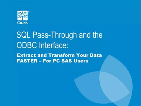 Sql Pass Through Ppt