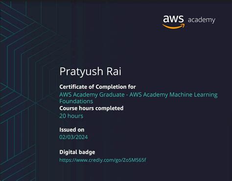 Pratyush Rai On Linkedin Machinelearning Aws Certification