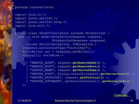servlets servlet web browser communication ii ppt download