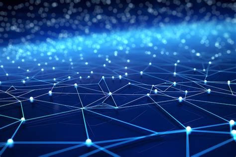Premium Ai Image Blue Futuristic Networking Technology Background
