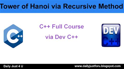 Tower Of Hanoi In C Recursive Method Daily Just 4 U