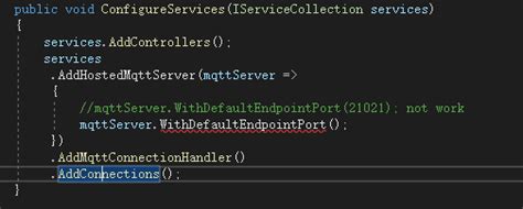 Net Core Changing The Server Port Has No Effect Issue Dotnet MQTTnet GitHub
