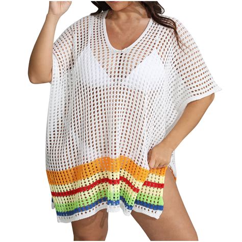 Amzcrzy Summer Plus Size Beach Swimsuit Coverups For Women Beach Pool