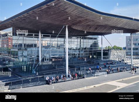 The Senedd The Welsh Parliament Building Cardiff Baysouth Wales Uk