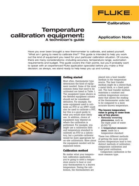 Temperature Calibration Equipment