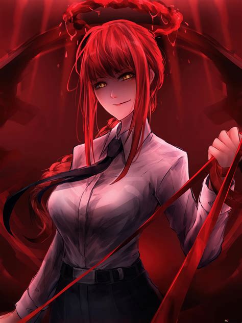 Makima Devil Hunter From Chainsaw Man K Wallpaper Download