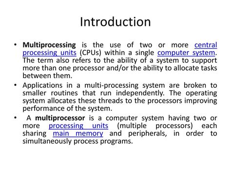 Multiple Processor Systems Ppt Download