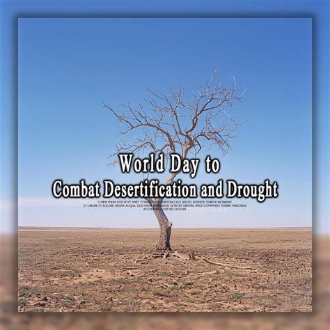 Premium Psd World Day To Combat Desertification And Drought Background Or Banner Design Template