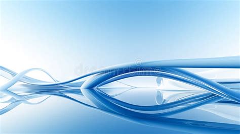 Abstract Waves Create A Serene Atmosphere With Blue Hues And Reflections Generative Ai Stock