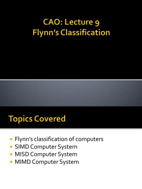 Flynns Classification Pdf Central Processing Unit Computer