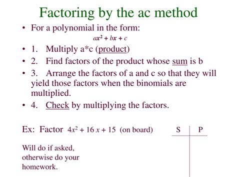 Ppt P 5 Factoring Polynomials Powerpoint Presentation Free Download Id 325949