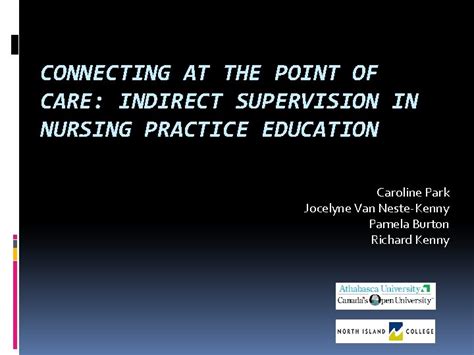 connecting at the point of care indirect supervision