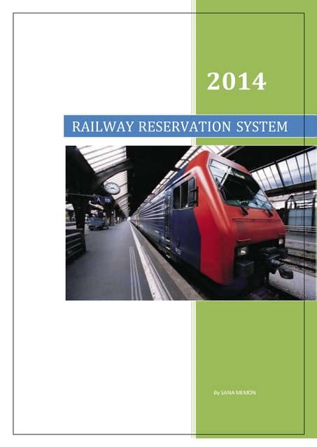 Computer Science Project Of Railway Reservation System Python