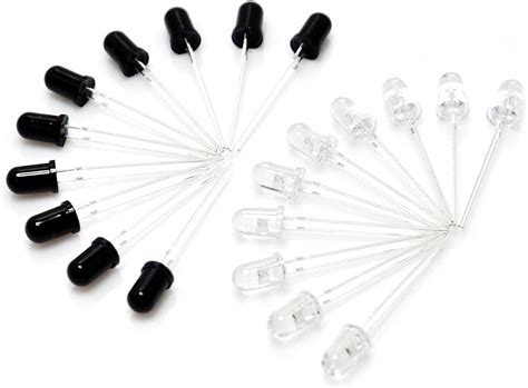 Gikfun 5mm 940nm Leds Infrared Emitter And Ir Receiver Diode For Arduino Pack Of