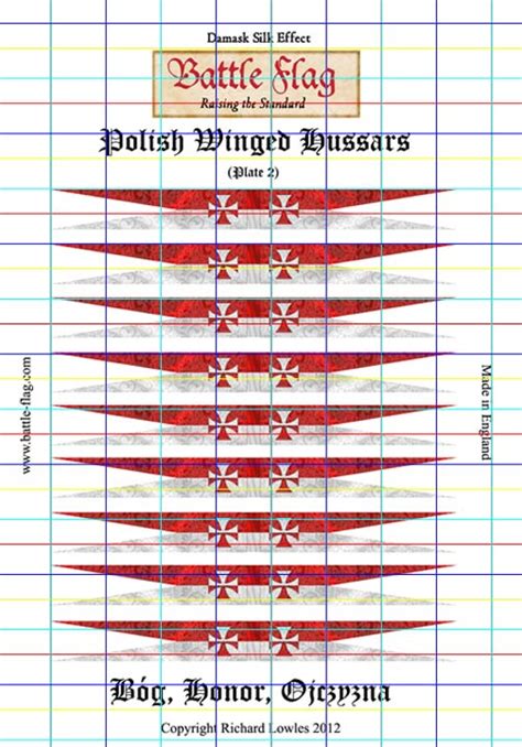 New 28mm Wargame Polish Winged Hussar Pennants And Flags Battle Flag