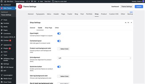 Theme Settings Ohio Docs