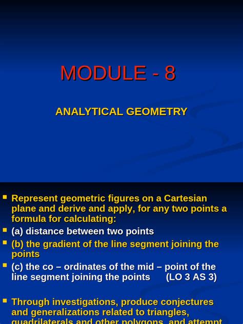 Analytical Geometry Pdf Line Geometry Geometry