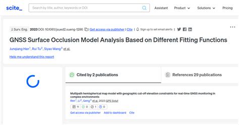 Gnss Surface Occlusion Model Analysis Based On Different Fitting Functions