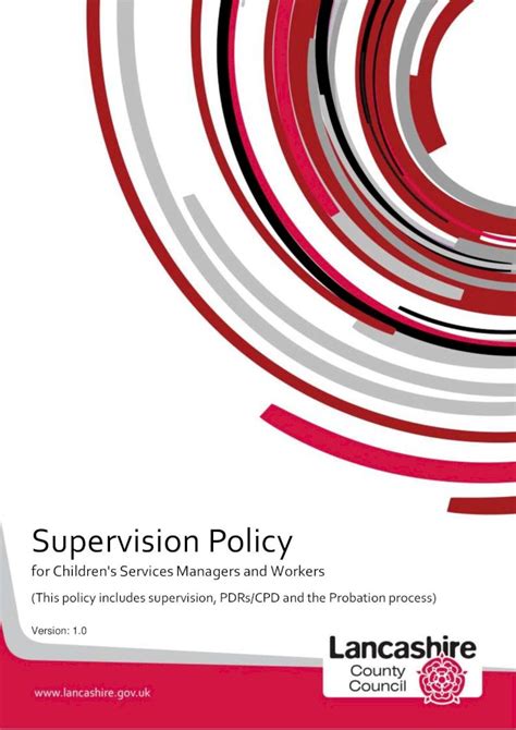 Pdf Supervision Policy · 2 Scope Of The Policy 3 3 Supervision Principles 3 4 Frequency Of
