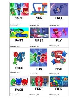 F Sound PJ Masks Articulation Cards By The Curious SLP TPT
