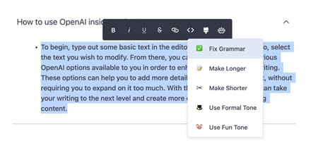 how to write a faq with the notice openai integration