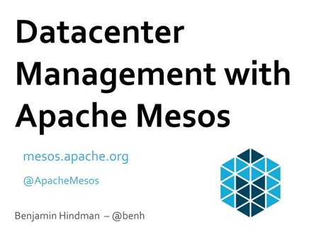 ppt datacenter management with apache mesos powerpoint presentation
