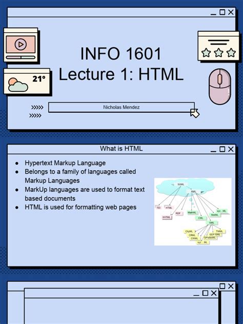 Info 1601 Lecture 1 Html Pdf Html Element Html