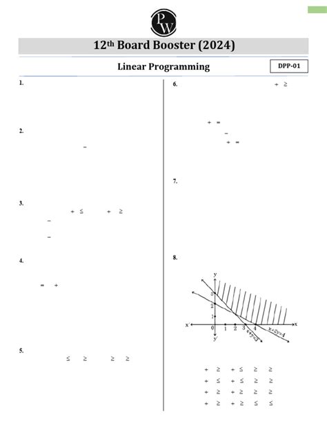 linear programming dpp 01 pdf linear programming mathematical