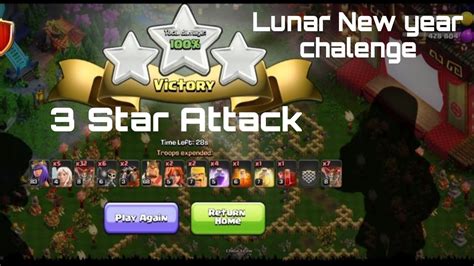 Lunar New Year Chalenge Easily 3 Star Attack Clash Of Clans Youtube