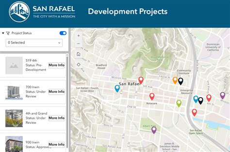 Map Of Current Major Development Projects Downtown San Rafael