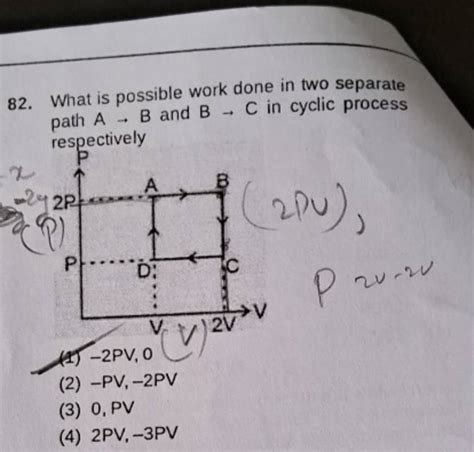 82 What Is Possible Work Done In Two Separate Path A→b And B→c In Cyclic