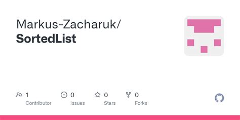 Github Markus Zacharuk Sortedlist