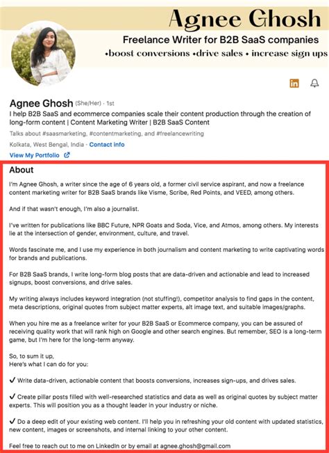 Compelling LinkedIn Summary Examples From Sales Experts