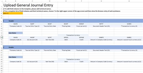 Upload General Journal Entries My Experiments With Abap