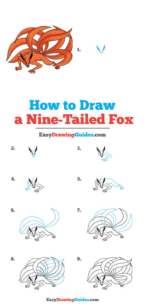 How To Draw A Nine Tailed Fox How To Draw Ninetails How To Draw Fox